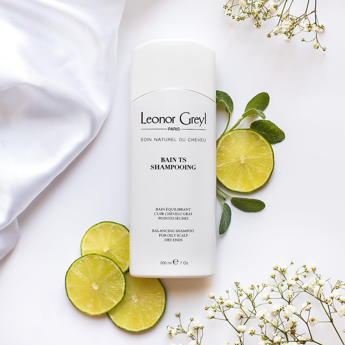 Leonor Greyl Balancing Shampoo for Oily Hair | Bain TS Organic Purifying & Nourishing Shampoo for Oily Scalp Dry Ends | Oily Hair Shampoo for Cleansing Scalp and Moisturizing Dry Ends | 7 fl oz