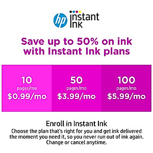 HP DeskJet 3755 Compact All-in-One Wireless Printer, HP Instant Ink, Works with Alexa - Stone Accent (J9V91A)