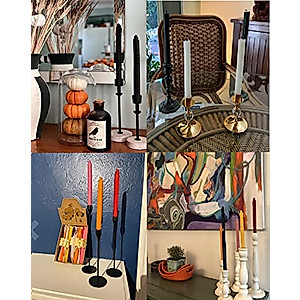 XIANGZHU 7 Pair 100% Pure Beeswax Handmade Taper Candles, 9 Inch Smokeless Dripless Wax Candles, Beeswax Candle for Home Gift Ideas, Chrismas Candles for Chrismas Tree Decoration