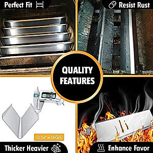 GRISUN Burner and Flavor Bar for for Weber Genesis 300 Gas Grills (with Front Control Knobs)