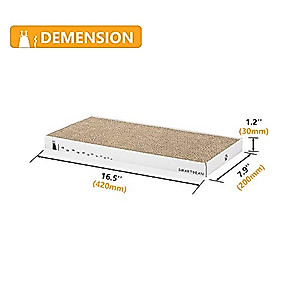 Cardboard Scratcher Pad Scratching post:Smartbean Cat Scratch Pad,Cat Scratching Post with Durable&High Density Cardboard, Indoor Toy for Cat, Double-sided Design For double life (16.5x7.9x1.2 inches)