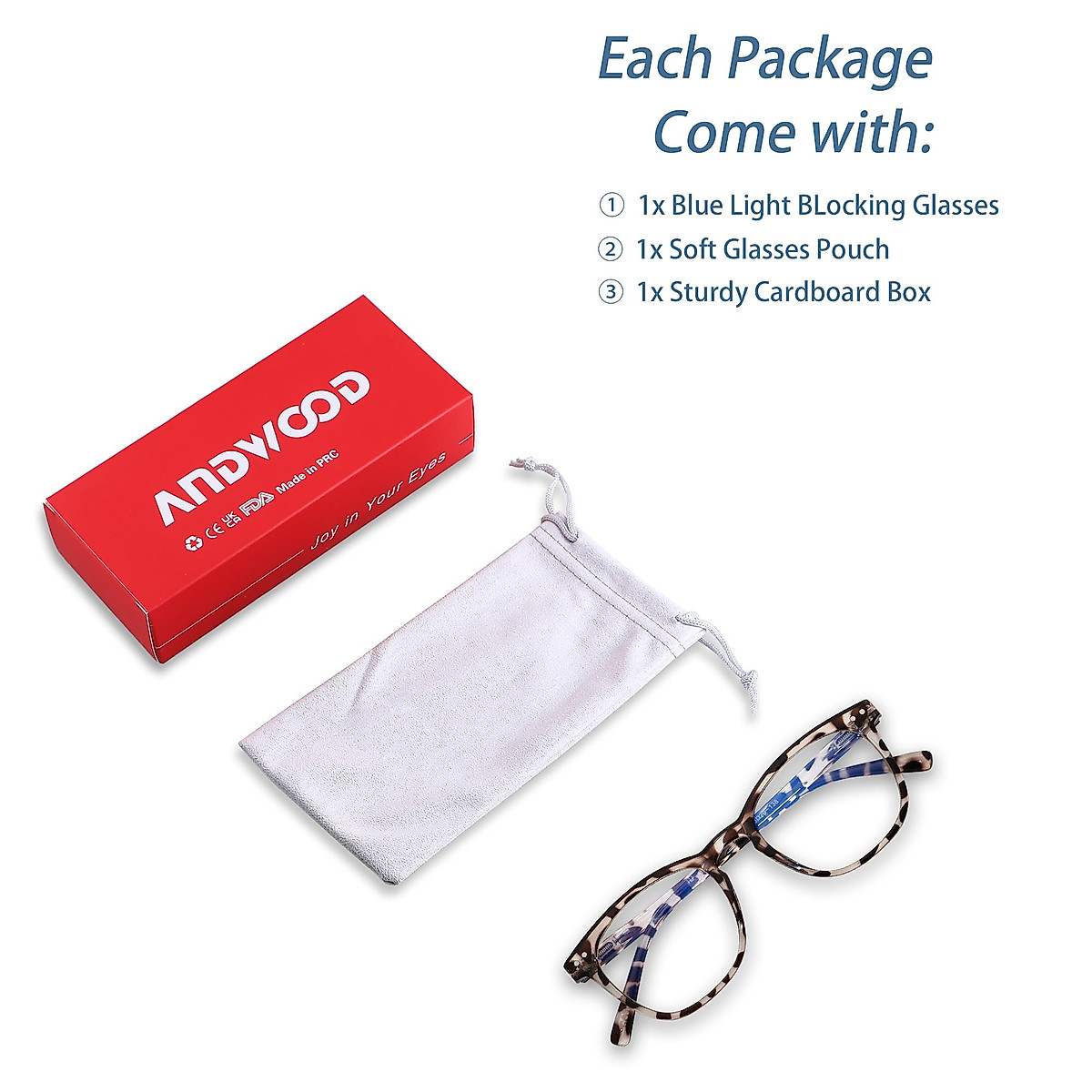 ANDWOOD Blue Light Blocking Glasses Women Men Computer Small Face Frame Bluelight Blocker Teens Square Frame Leopard