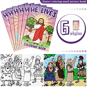 Jetec 36 Pcs Pink Girls Coloring Books for Kids Bulk Religious Easter Mini Coloring Books Winter Small Coloring Book for Holiday Party Favor Kid Sunday School Classroom Gifts (Vivid Style)