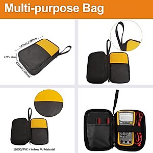 Makeronics 12-in-1 Multimeter Test Lead Kit with with Magnet Hanger Kit and Soft Case for Electronic Specialties Automotive Multimeter Voltmeter Clamp Meter | 4 PCS Non-Destructive Back Probes