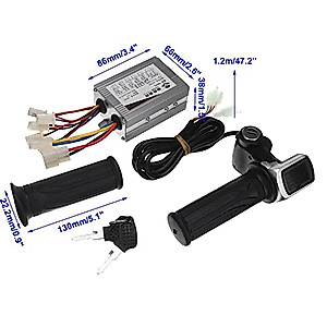 Bike Fender 36V 800W Electric Scooter Part Bicycle E-Bike Brush DC Motor Speed Controller Accessories Parts Battery Voltage with LED Display Mud Guards