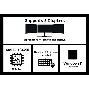OEM Lenovo ThinkCentre M70q Tiny M70 Intel Hexa Core (6 Cores) i5-10400T, 16GB RAM, 512GB NVMe 4.0, HDMI Cable, W10P, WiFi 6, 3YR, Business Desktop