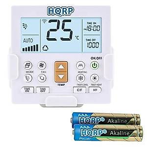HQRP Universal Remote Control for Air Conditioner: Window AC, Split AC, Mini Split AC etc. Compatible with Gree Midea Fujitsu Mitsubishi Lg Panasonic Sharp Hisense Haier Aux Mirage, 1000 Other Brands