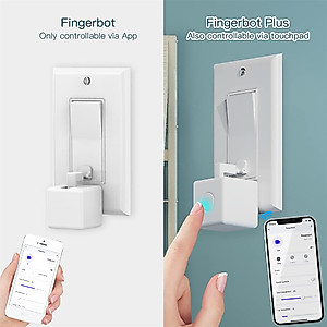 MOES Fingerbot Plus Smart Button Pusher No Wiring Switch, Upgrade with Touch Control, Work with Smart Life App, Add MOES Tuya Bluetooth Hub Make it Compatible with Alexa,Google Home and Timer Control