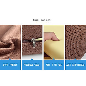 Augld Square Chair Seat Cushion Memory Foam Chair Cushion for Kitchen, Dining,Office or Car 16x16 in Black