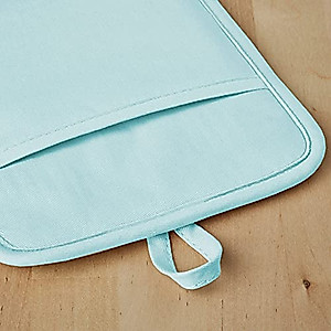 KitchenAid Ribbed Soft Silicone Pot Holder 2-Pack Set, Mineral Water Aqua, 7"x9"