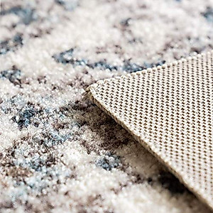 Maples Rugs Distressed Tapestry Vintage Kitchen Rugs Non Skid Accent Area Floor Mat [Made in USA], 2'6 x 3'10, Neutral