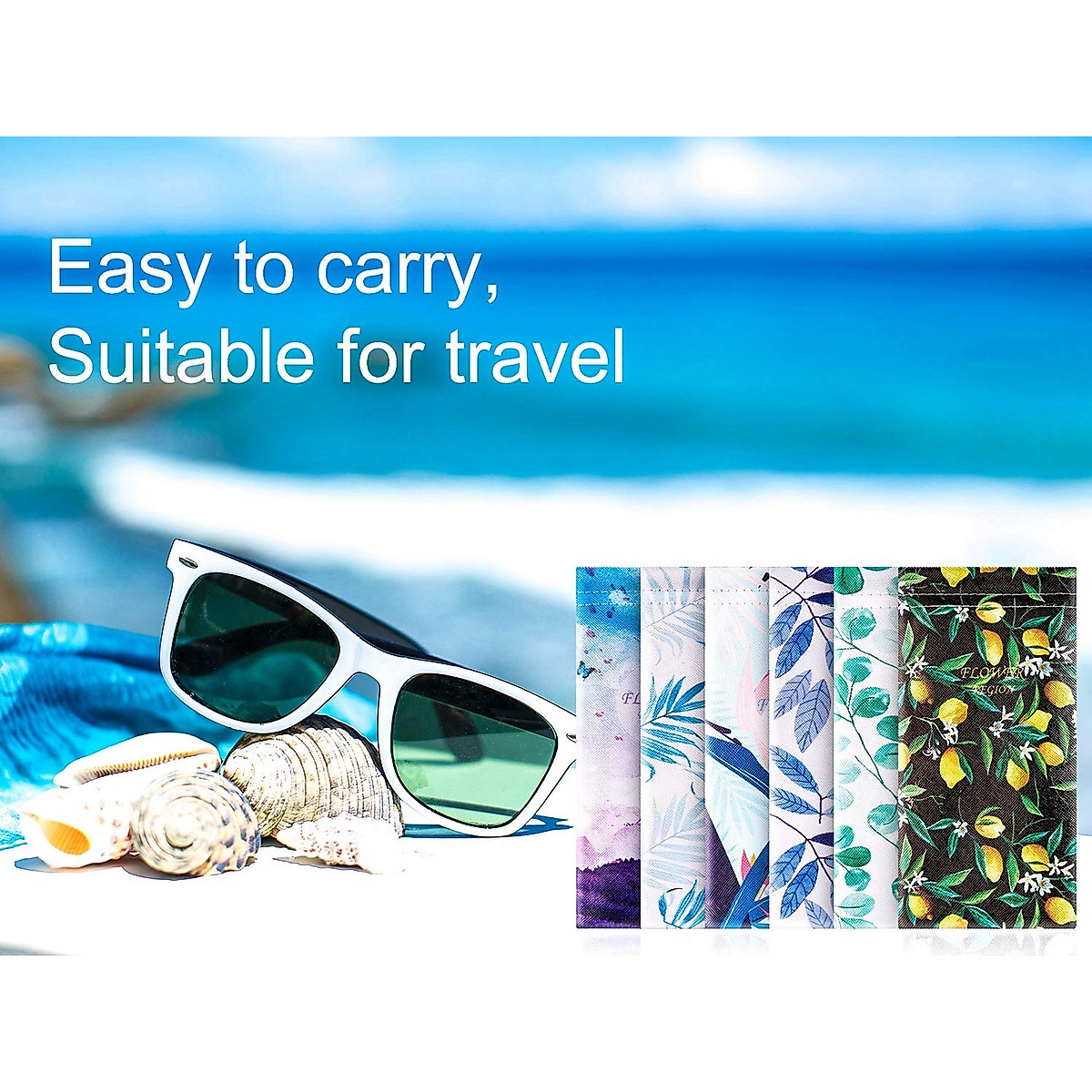 12 Pieces Squeeze Top Sunglasses Pouch Eyeglass Cases Eyeglass Holder Storage