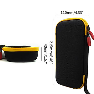 BeisDirect Portable Travel Carrying Case Pouch Storage Bag Compatible with Retroid Pocket 3 RP3 Handheld Game Console Shockproof Organizers Handbag, 21.5x11x4cm