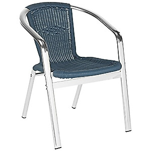 Safavieh Home Collection Wrangell Teal Indoor-Outdoor Stacking Arm Chair
