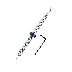 AUTOTOOLHOME 1/4 inch Hex Shank Pocket Hole Drill Bit Replacement Twist Step Drill Bit with Depth Stop Collar for Manual Pocket Hole Jig System Drill Guide Woodworking Tools Accessories