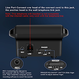 AGPTEK Corded Telephone with Headset & Dialpad for House Call Center Office - Noise Cancellation
