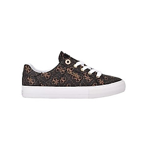 GUESS Womens Loven Sneaker, Brown Multi 908, 8.5 US