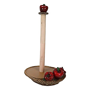 Ebros Gift Fresh Wipes Crisp Red Apples Harvest Basket Paper Towel Holder Figurine Dispenser for Rustic Country Kitchen Decor Old Fashioned Table Decorations