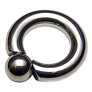 TheChainGang Surgical Steel Screwball Rings, Body Piercing Jewelry (6 Gauge (4mm) - 7/8")