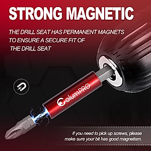 ColumPRO 10PCS 1/4" Strong Magnetic Extension Bit Holder,Hex Shank S2 Steel Magnetic,Screwdriver Extension,Quick-Change Hex Shank Set