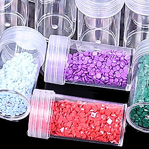Transparent Diamond Painting Storage Containers, 30/60/90/120 Bottles Small Jewelry DIY Container Bottles for Beads