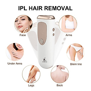 GERCY Laser Hair Removal for Women Permanent, Painless at-Home IPL Hair Removal Device Upgraded to 999,999 Flashes, 5 Level Energy Adjustable & 6 Flash Modes for Beautify Skin, Face, Body, Bikini