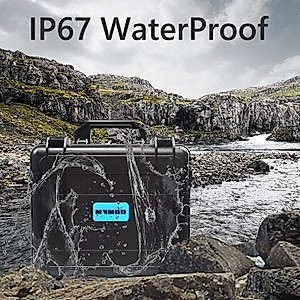 MVMOD Hard Case for DJI Mini 3 Pro, Waterproof Storage Bag for DJI Mini 3/ Mini 3 Pro, Fit for DJI RC with Free Props Strap and MicroSD Card Case (Case Only)