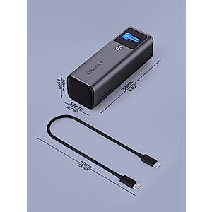 AMEGAT Power Bank 140W, 27600mAh 3-Port Portable Charger PD 3.1 Battery Pack, Smart Digital Display, 140W USB C Fast Recharge, Compatible with iPhone 15/14/13 Series, Samsung, MacBook, Dell, and More