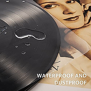 GUDGI Vinyl Record Outer Sleeves, 12" Clear 2 Mil Thick Protective LP Outer Sleeves Wrinkle Free Vinyl Record Sleeves to Protect Your LP Collection