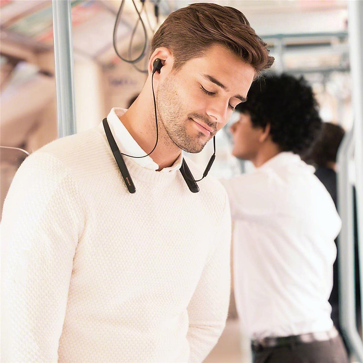 Sony WI-1000XM2 Industry Leading Noise Canceling Wireless Behind-Neck in Ear Headset/Headphones with mic for phone call with Alexa Voice Control, Black