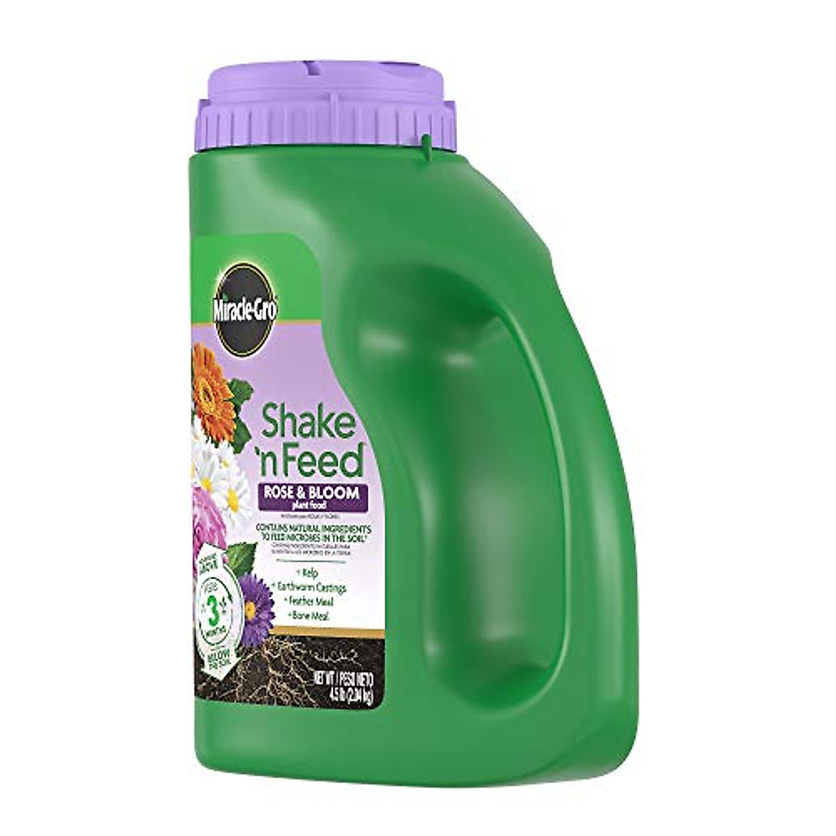 Miracle-Gro Plant Food 3002210 Shake 'N Feed Rose and Bloom Continuous Release Pl, 4.5 lb