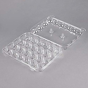 5 Cupcake Containers Plastic Disposable | Clear Mini Cupcake Boxes 24 Compartment Cupcake Holders Disposable Cupcake Carrier | 2 Dozen Cupcake Trays | Durable Cup Cake Muffin Packaging Transporter