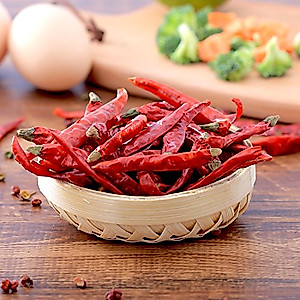 Yimi Dried Chiles Peppers, 5.3oz Red Hot Chili, Spicy Hot Heat, Great For Mexican,Thai and Chinese Recipes,like Pozole, Tamales, Hotpot, In Resealable Bags, Super Hot, Ideal Gift for Halloween