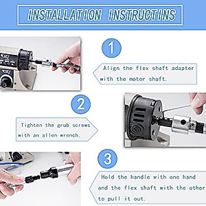 DZQ Jewelry Polisher w/Flex Shaft,Multifunctional Bench Grinder Sander 750W,Lathe Buffing Machine 10,000Rpm,Jewelry Buffer Polisher for Jewelry Making, Woodcrafting, Dental, Manual DIY 61Pcs Accs