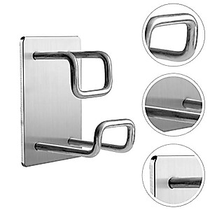 DOITOOL Adhesive Hook Rope Towel Hanger Washbasin Hook Stainless Steel Robe Towel Hook for Home Kitchen Bathroom