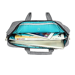 KROSER Laptop Bag 15.6 Inch Briefcase Shoulder Bag Water Repellent Laptop Bag Satchel Tablet Bussiness Carrying Handbag Laptop Sleeve for Women and Men-Grey