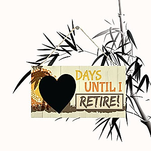 Days Until I Retire Chalkboard Countdown Hanging Plaque Funny Novelty Retirement Gift Wood Sign Grandma Grandad (US-G043)