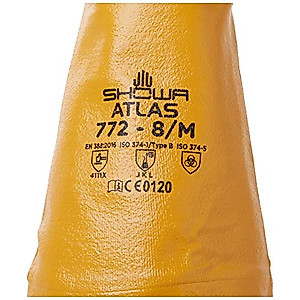 Atlas Glove WG772M 26-Inch Long Sleeve Nitrile Coated Cotton Lined Work Gloves, Medium, White