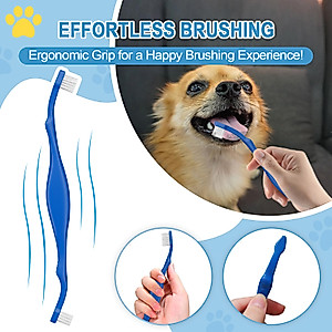 VVHOMIFE Comfort Grip Canine Toothbrush for Small Dogs - Ergonomically Designed for Easy Dental Care of Small Dogs and Cats Canine Teeth Cleaning - S
