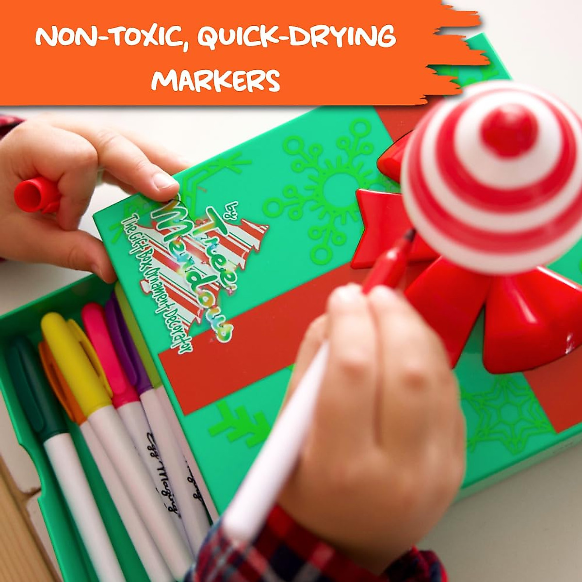 The Treemendous Ornament Decorator - Gift Box Ornament Decorating Kit - Ages 3 and Up