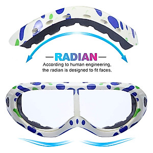 Rngeo Ski Goggles, Pack of 2, Snowboard Goggles for Kids, Boys & Girls, Youth, Men