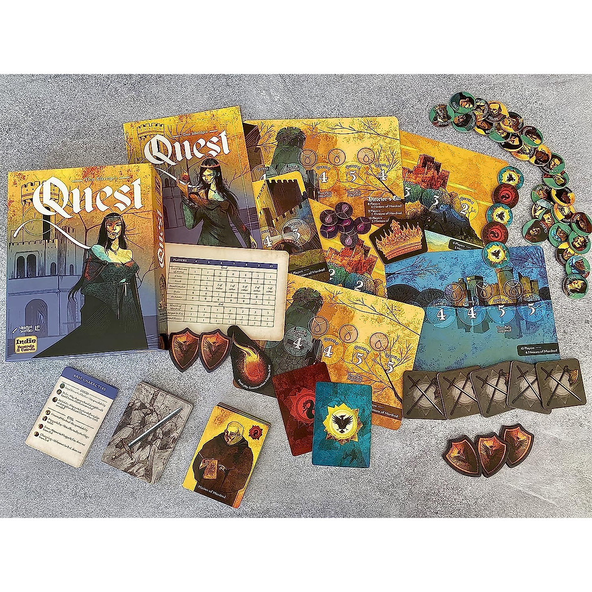 Quest - by Indie Boards and Cards -Social Deduction Board Game