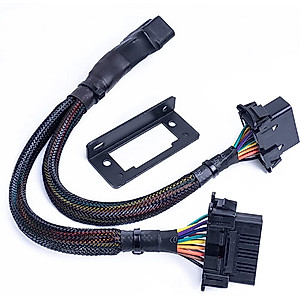 OBD II Cable OBD2 16pins Male 1 to 2 Female Splitter Y Cable 20awg Thick Wire Underdash Splitter Cable