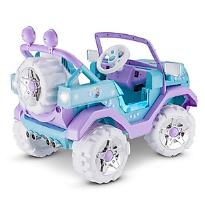 Kid Trax Disney Frozen Kids 4x4 Ride On Toy, 6 Volt, Kids 3-5 Years Old, Max Weight 55 lbs, Single Rider, Battery and Charger Included, Blue