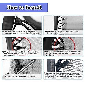 Zero Gravity Chair Replacement Fabric with Bungee Cord Kit, 21 Inch Wide Repair Cloth with Replacement Cord for Oversized XL Anti Gravity Chairs Outdoor Recliner Patio Lounge Lawn Beach Sling Chair