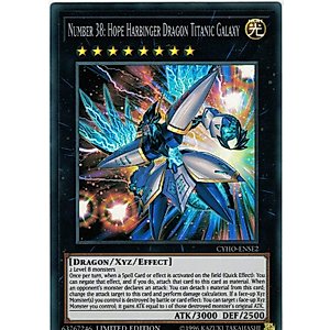 Yu-Gi-Oh! - Number 38: Hope Harbinger Dragon Titanic Galaxy - CYHO-ENSE2 - Super Rare - Limited Edition - Cybernetic Horizon