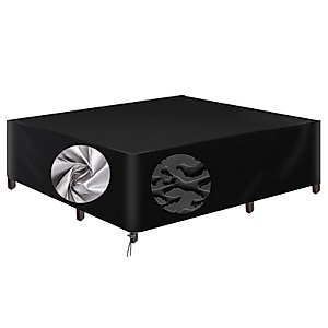 AZKDCL Patio Table Covers for Outdoor Furniture 79x49x16inch/LxWxH Waterproof Weatherproof Rectangular Cover 600D Heavy Duty Furniture Covers Tear Resistant Outdoor Table Cover