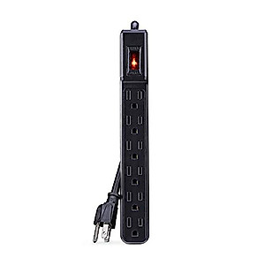 CyberPower GS608B Power Strip, 6 Outlets, 8 ft Power Cord, Black