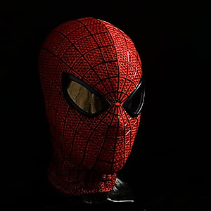 Superhero Mask Halloween Masks with Faceshell and Lenses, high quality handcraft Movie Prop Replica，Cosplay Costumes Mask (Adult mask, C)