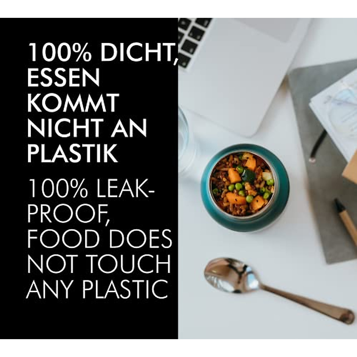 THERMOcafé by THERMOS Insulated Food Container, Stainless Steel, Steel, 0,5 Liter